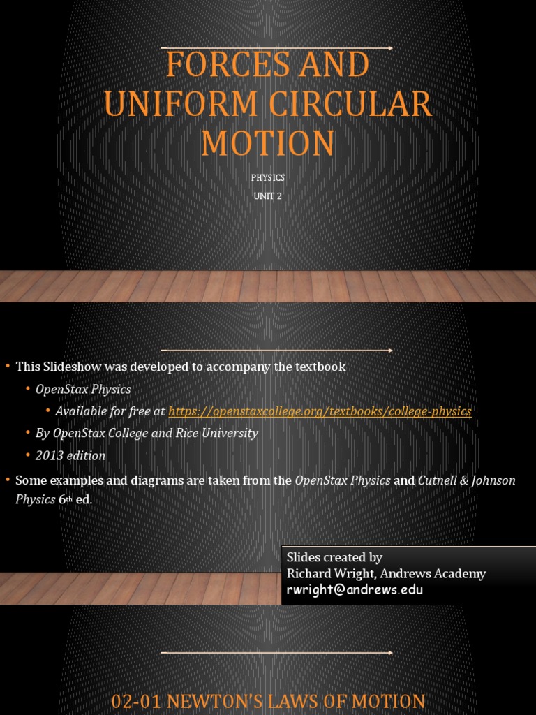 Physics 02-Forces and Uniform Circular Motion (2018) | PDF | Force ...