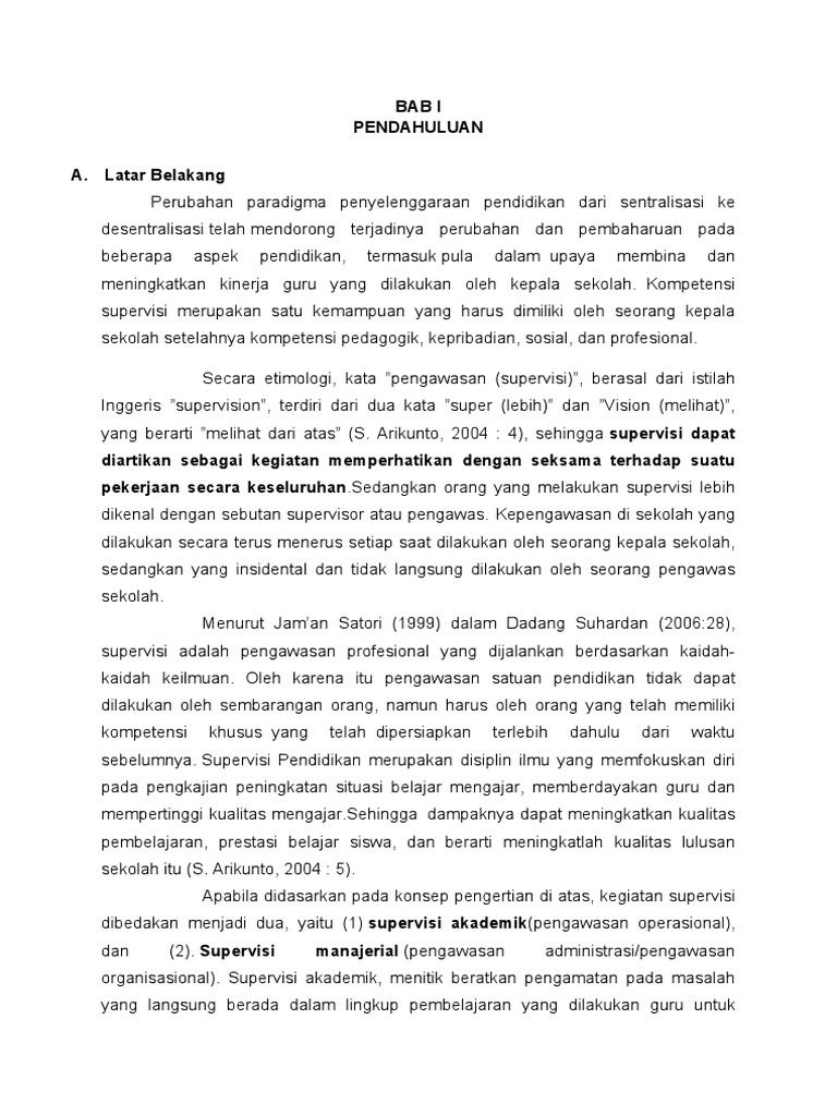 Program Supervisi Akademik | PDF