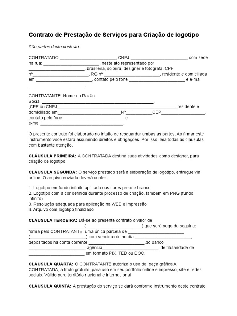 Contrato - Logotipo | PDF