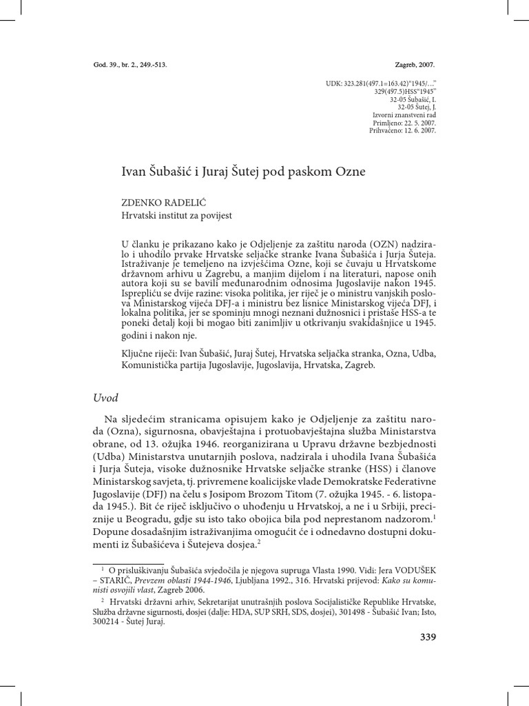 Zdenko Radelic | PDF