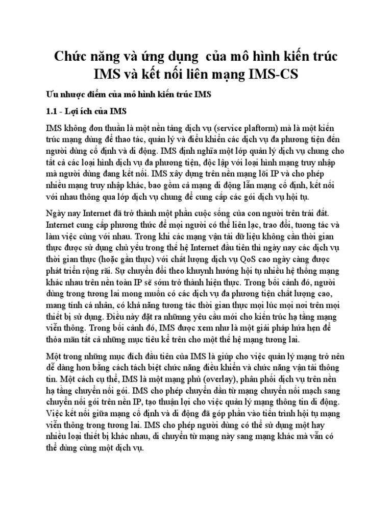 IMS Và NG D NG | PDF