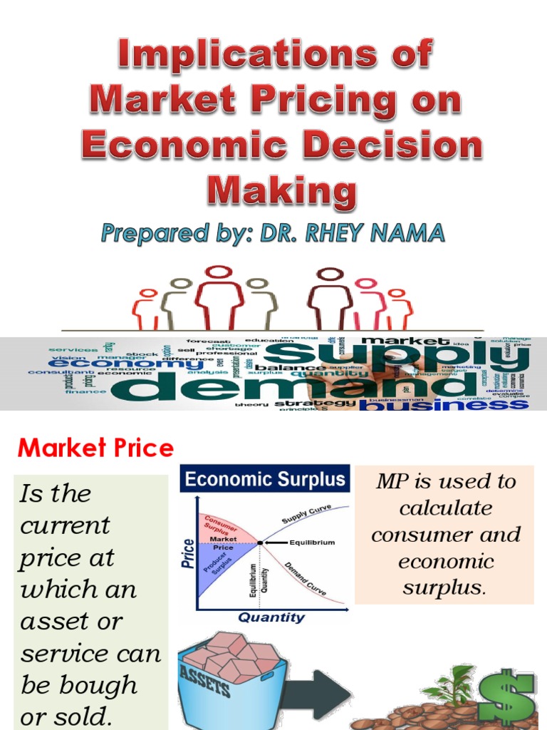 Week 3 Implications of Market Pricing On Economic Decision-Making (Oct ...