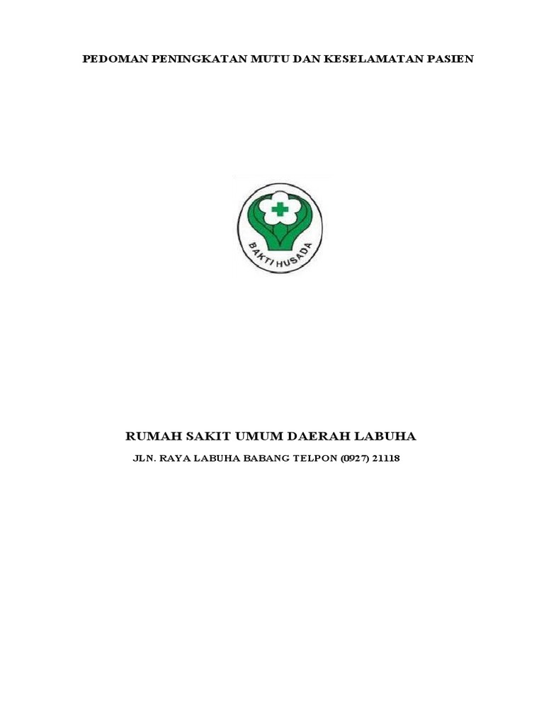 Pedoman Mutu & Keselamatan RSUD Labuha | PDF