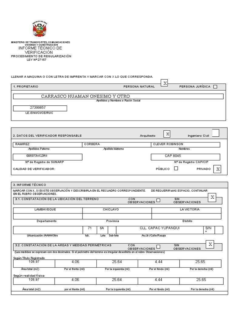 1.fam Carrasco - Informe Tecnico 17a | PDF | Sectores Economicos