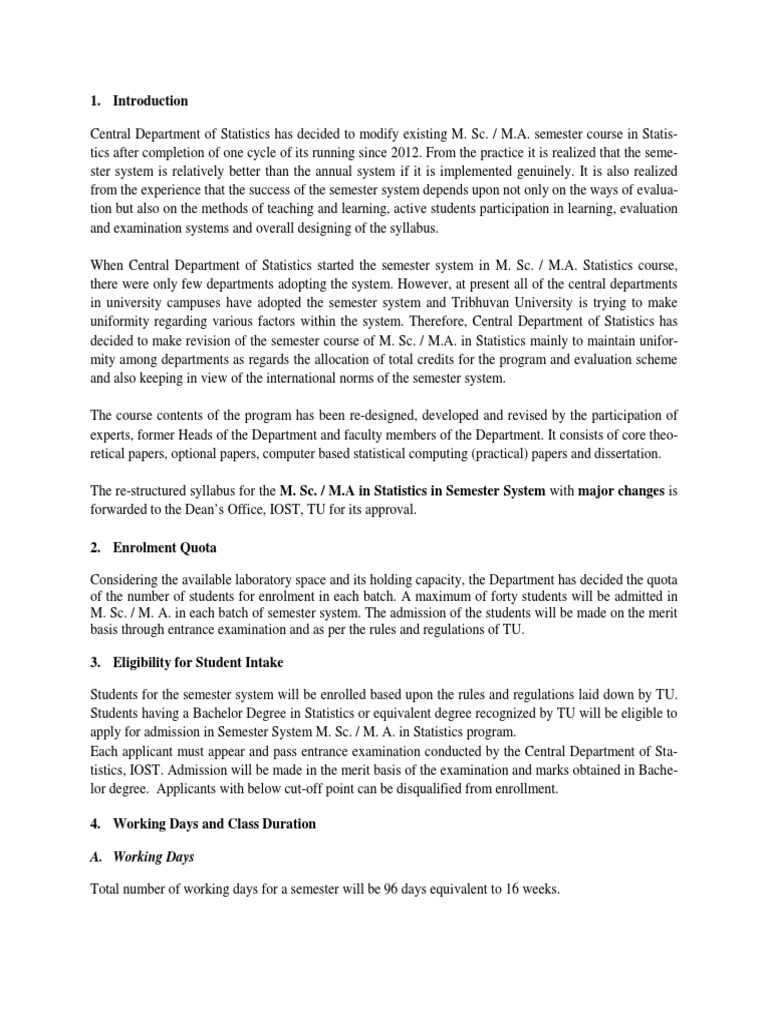 MSC - Syllabus - Revised - 2071 | PDF | Probability Distribution ...