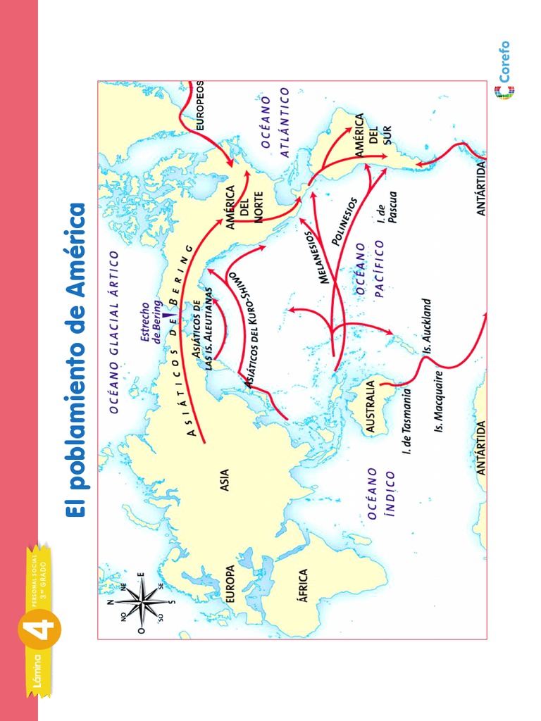 LÁMINAS 3ER GRADO 4 El Poblamiento de America | PDF