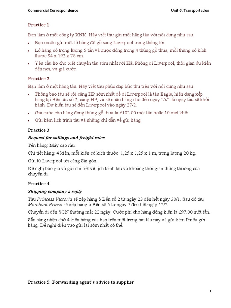 CC Practice, Transportation | PDF