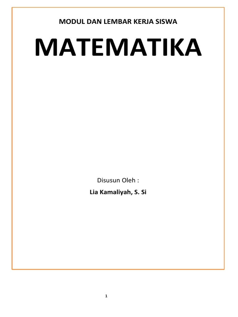 Modul Matematika: Operasi Matriks dan Jenisnya | PDF