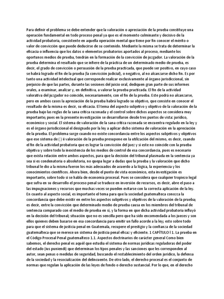 Para definir el problema se debe entender que la valoración o ...