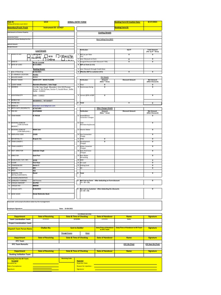 Be Form Format 1-9-2021 | PDF | Business