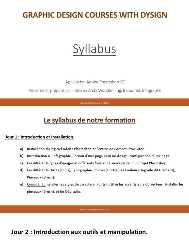 Syllabus Cours Photoshop 2025 | PDF | Art