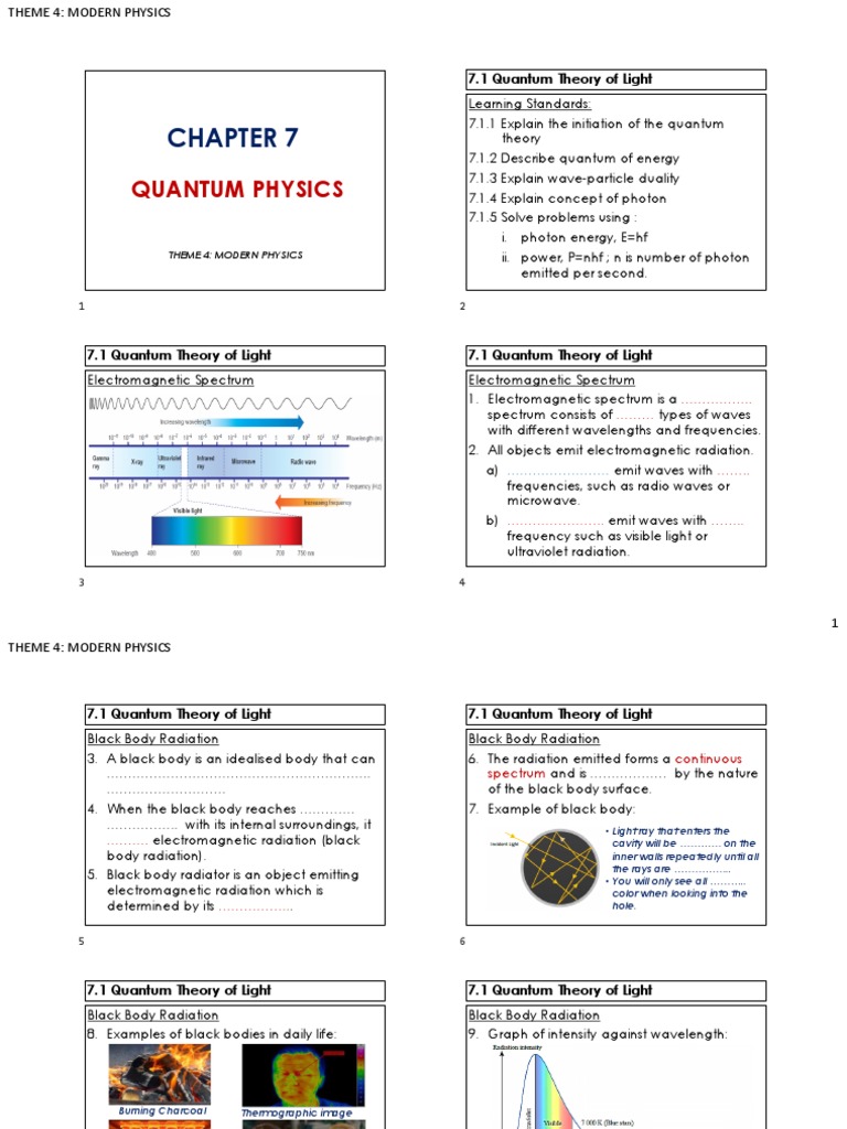 Modern Physics Quantum Theory Light | PDF | Photoelectric Effect | Light