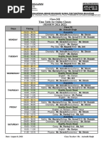 9th To 12th Online Time Table | PDF