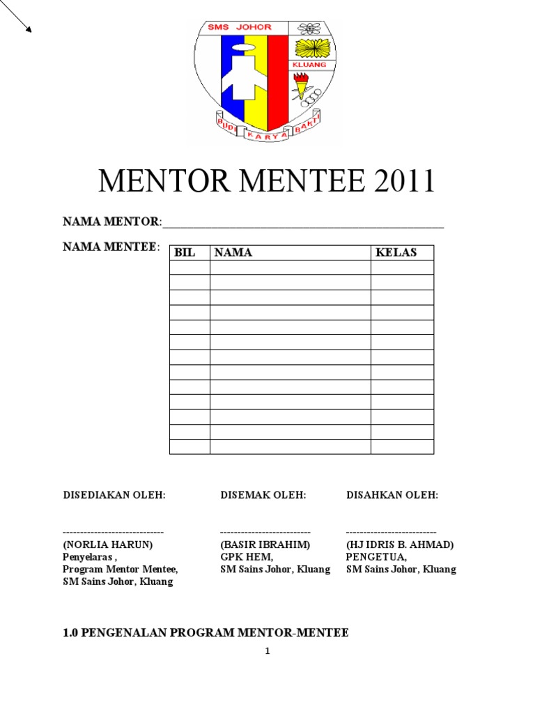 Booklet Mentor Mentee | PDF