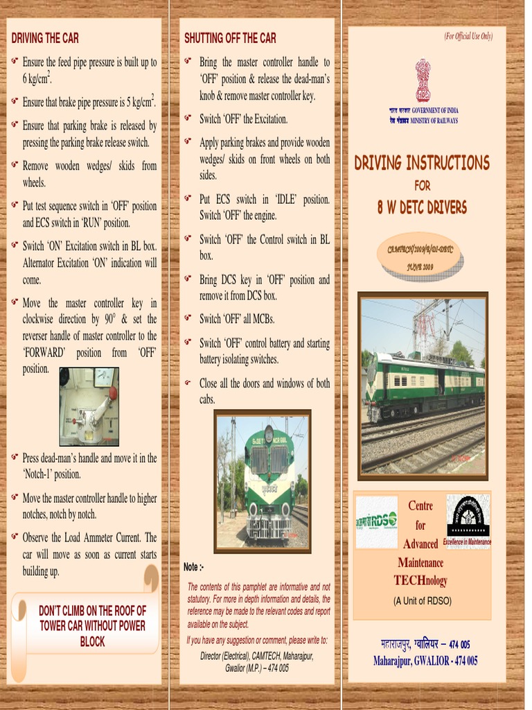 Pamphlet On Driving Instructions For 8 Wheeler DETC Drivers-Eng | PDF ...