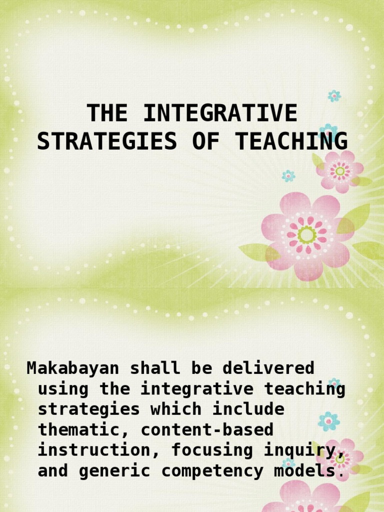 The Integrative Strategies of Teaching | PDF | Learning | Pedagogy