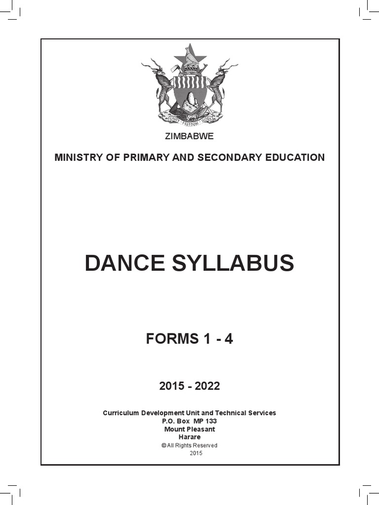 Dance Syllabus Forms 1-4 | Download Free PDF | Learning | Dances
