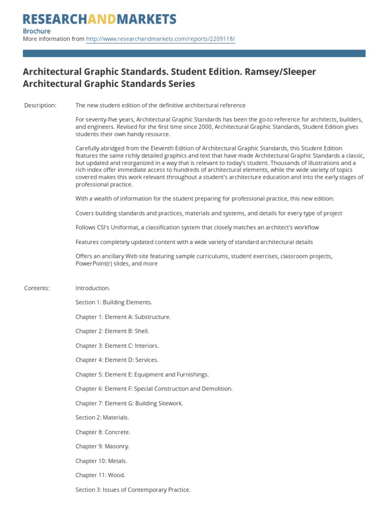 Architectural Graphic Standards Guide | PDF | Computing