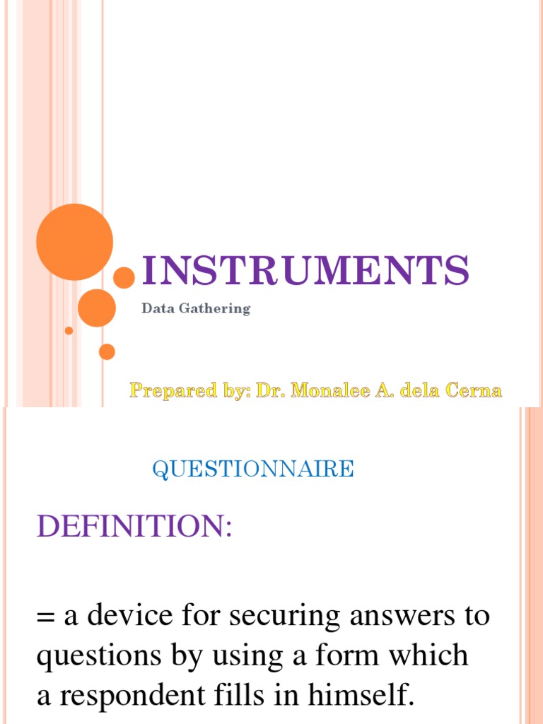 Instruments: Data Gathering | PDF | Sampling (Statistics) | Interview