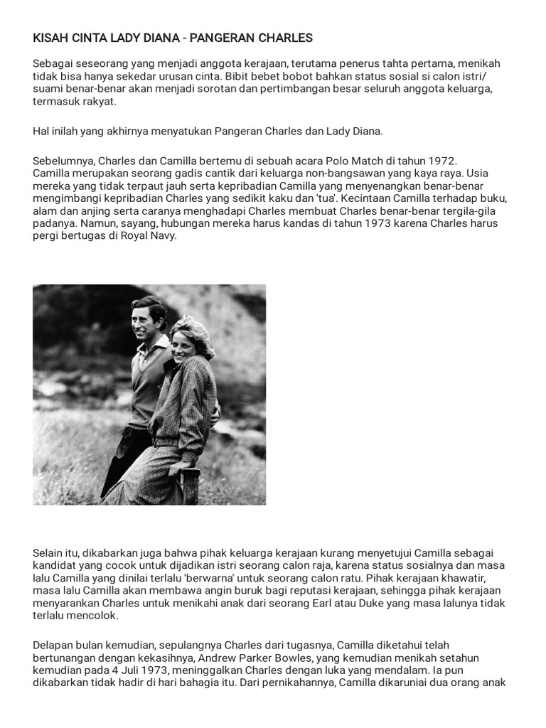 Kisah Cinta Lady Diana - Charles | PDF