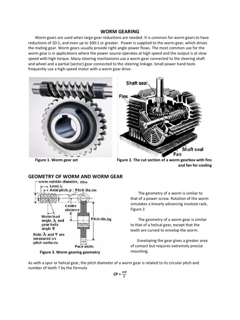 Worm Gearing | PDF | Gear | Machines