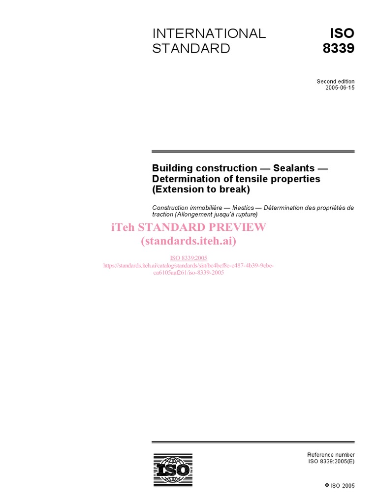 Iso 8339 2005 | PDF | International Organization For Standardization
