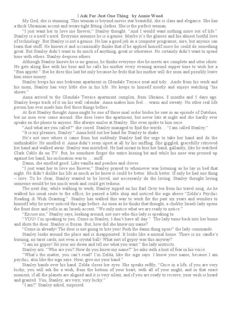 Stanley's Wish for Love and Fate | PDF
