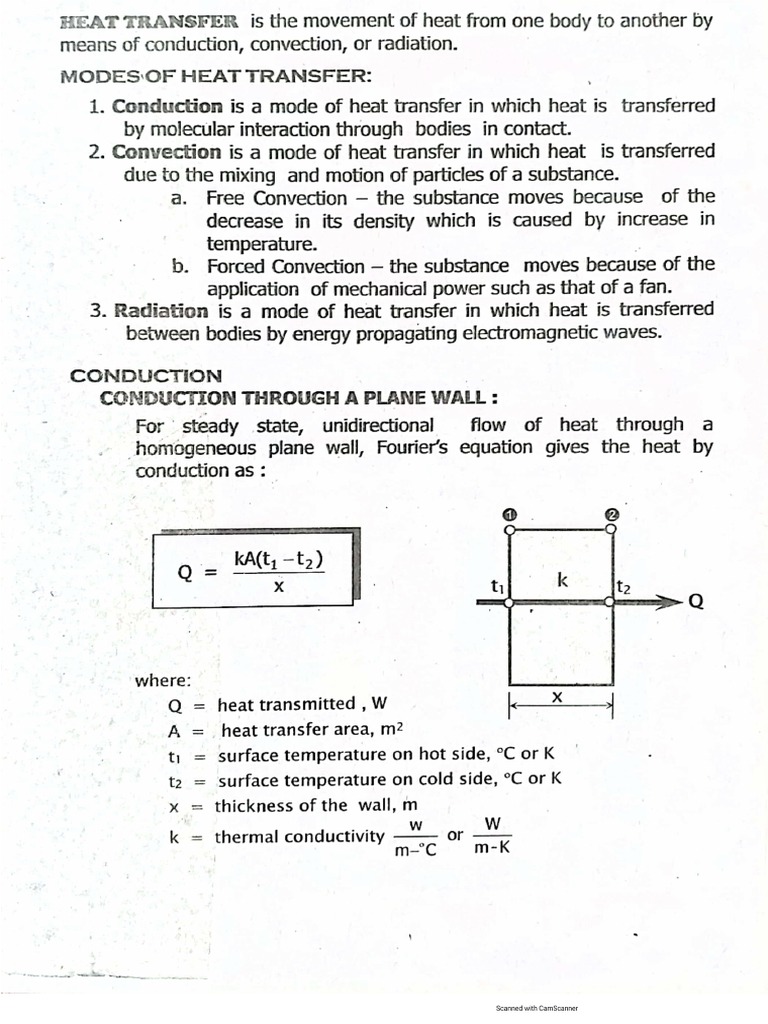 MODULE 1 Conduction Through Plane Wall & Composite Plane Walls | PDF ...