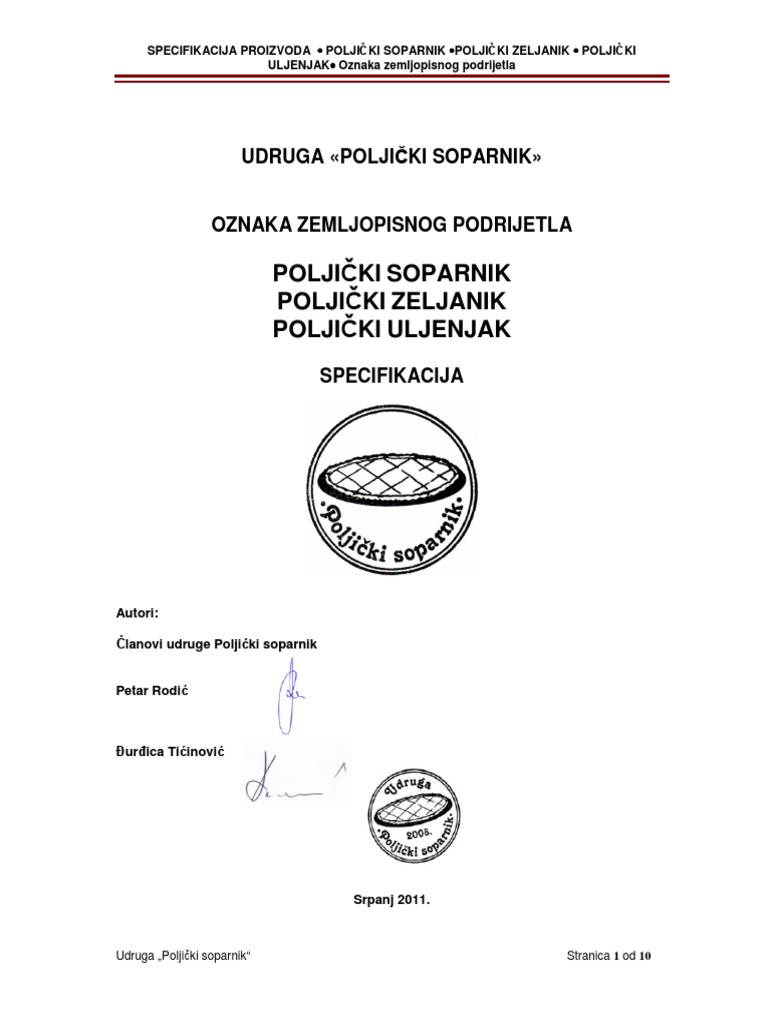 Poljicki Soparnik | PDF