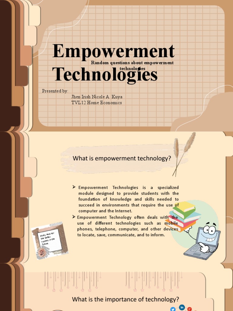 Random Questions About Empowerment Technologies | PDF | Educational ...