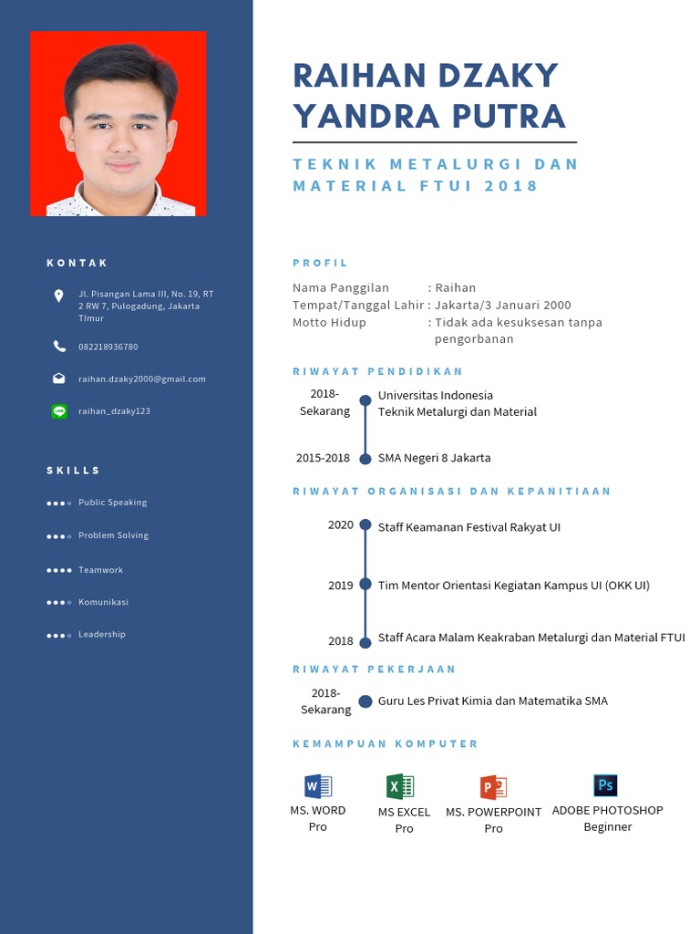 CV Raihan Dzaky Yandra Putra | PDF