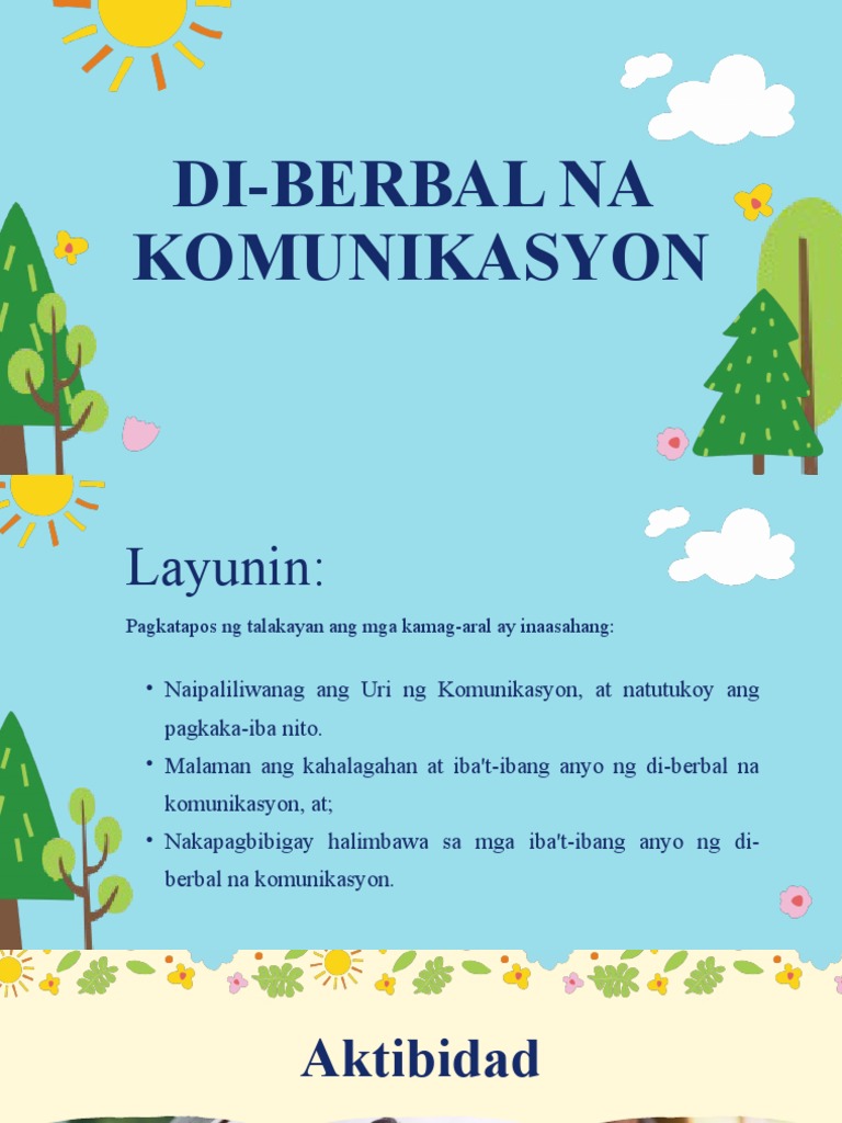 Di Berbal Na Komunikasyon | PDF
