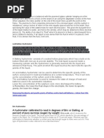 Salometer Usage | PDF | Weight | Density