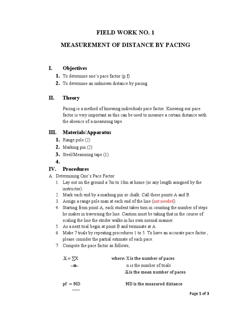 Measuring Distance by Pacing | PDF | Scientific Method