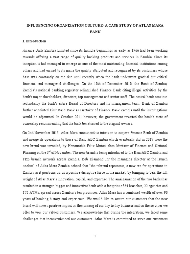 Atlas Mara Case Study | PDF | Philosophical Theories | Organizational ...