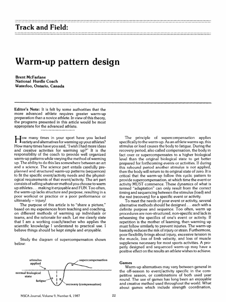 TRACK AND FIELD Warm Up Pattern Design.3 | PDF | Science & Mathematics
