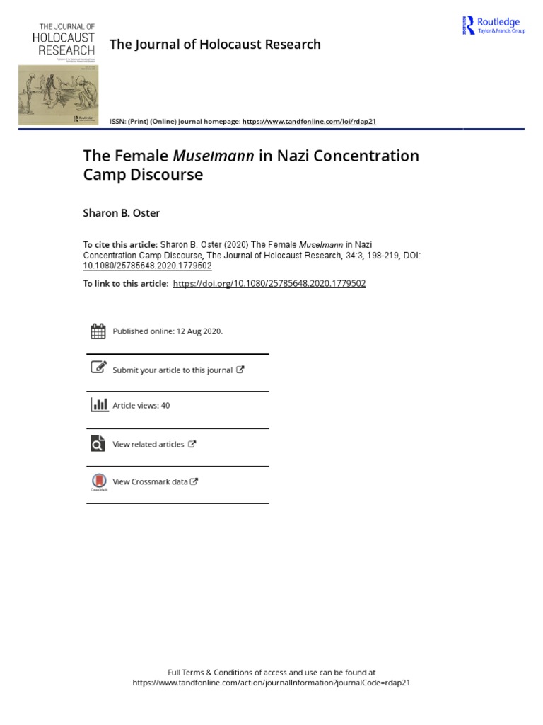 The Female Muselmann in Nazi Concentration Camp Discourse: The Journal ...