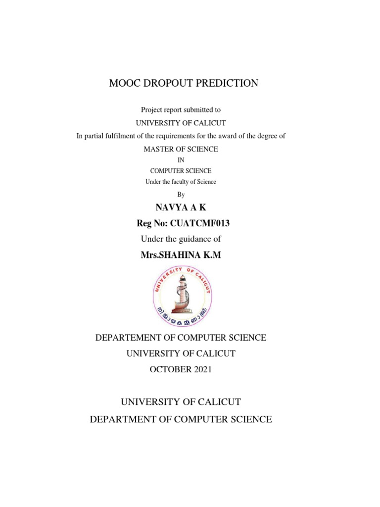 Mooc Dropout Prediction | PDF | Logistic Regression | Massive Open ...