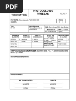 Protocolos de Pruebas Fat y Sat | PDF | Calidad (comercial ...