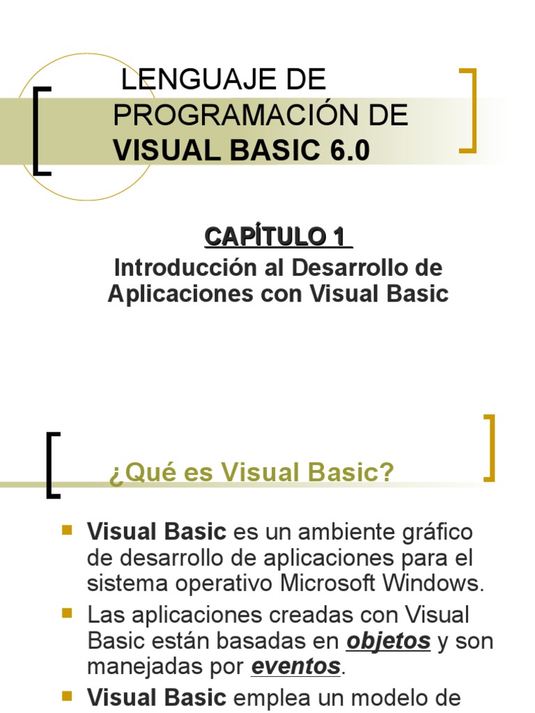 Lenguaje de Programacion de Visual Basic | PDF | Objeto (informática ...