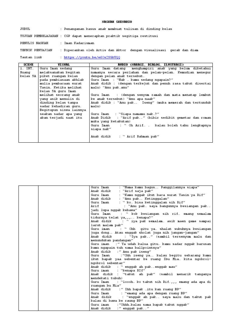 Naskah Skenario 1 | PDF