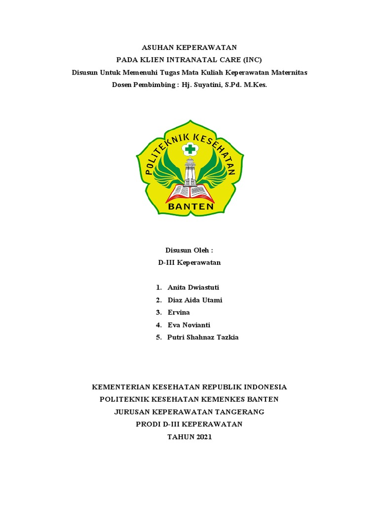 Askep Intranatal Care 2 | PDF | Pengembangan Diri | Kesehatan Holistik