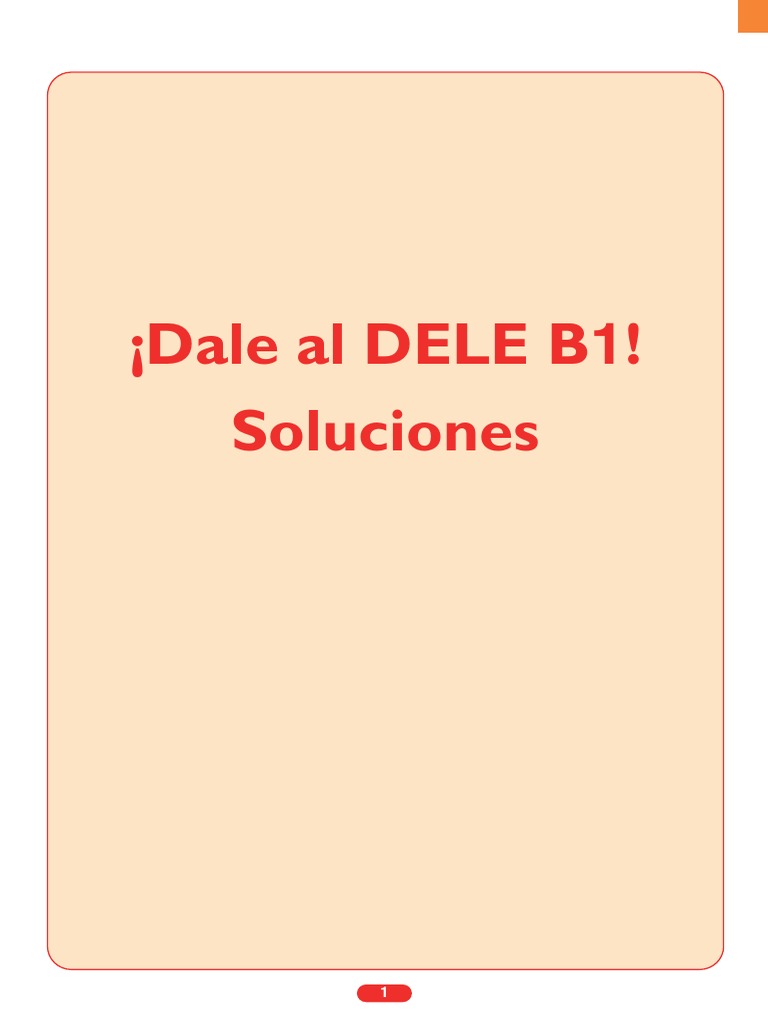 DELE B1 Soluciones | PDF