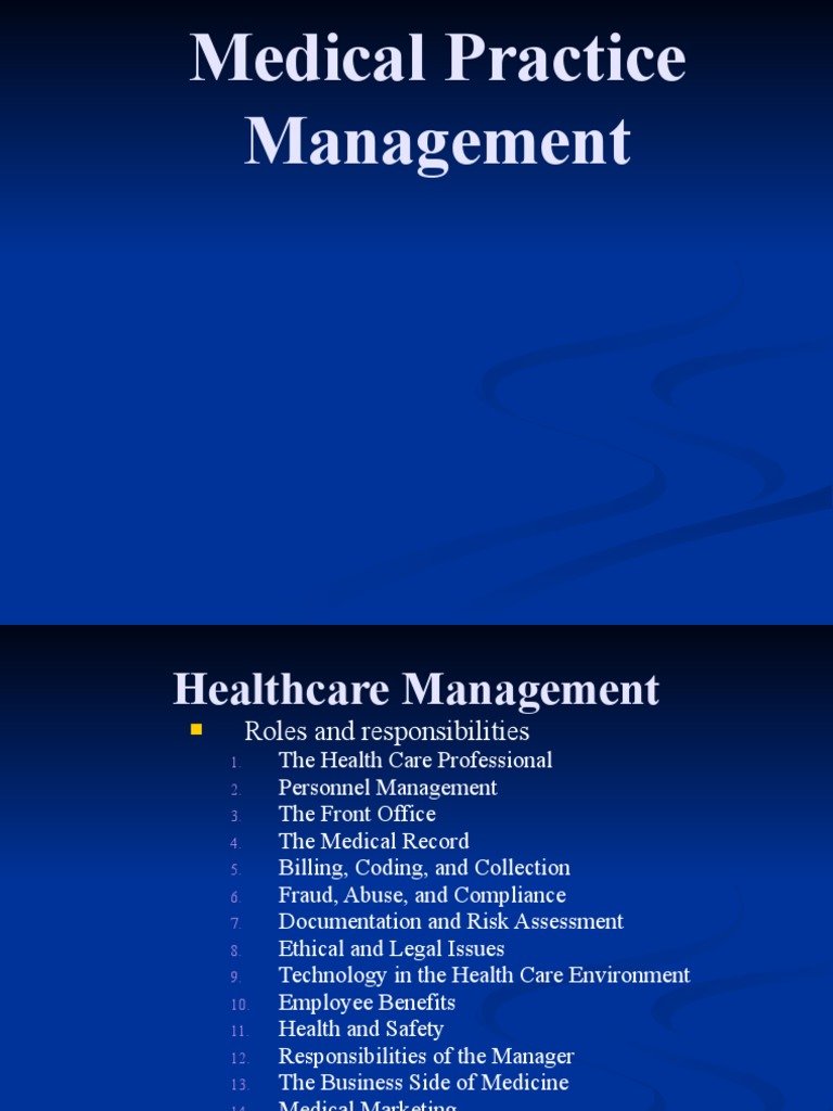 Medical Practice Management | PDF | Leadership | Self Esteem