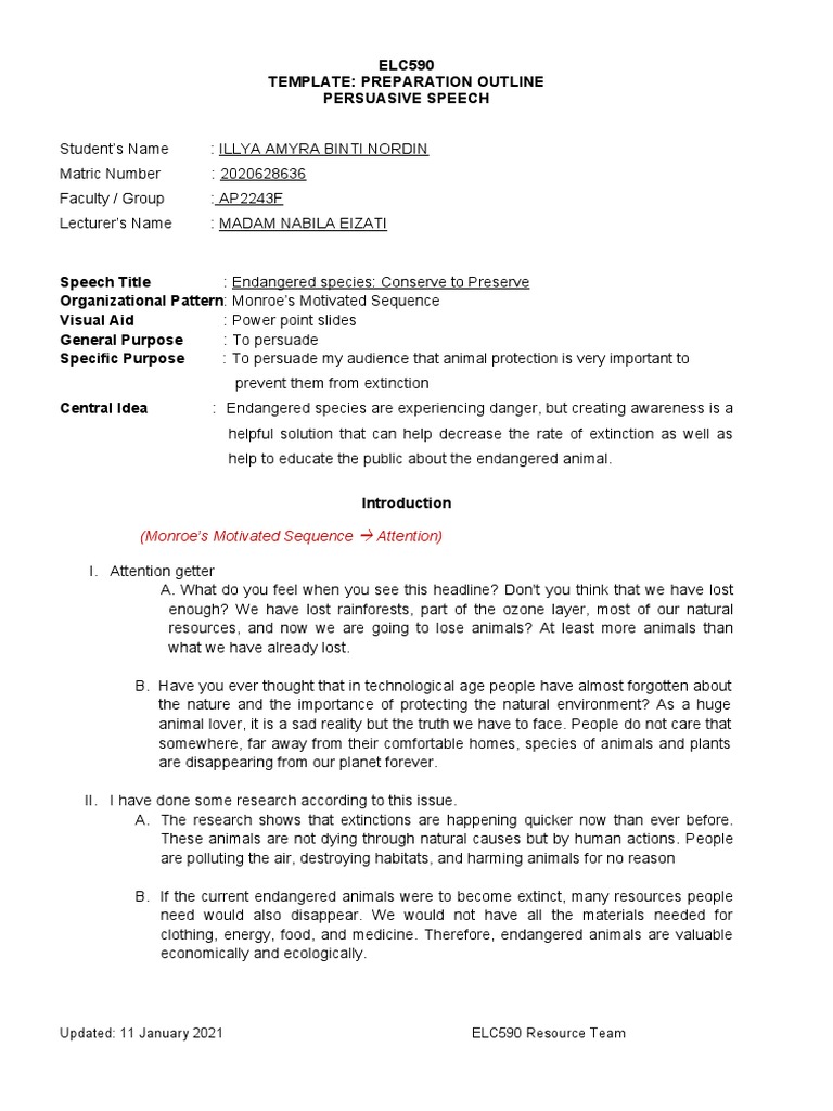 Elc590 PS Outline Template | PDF | Crime & Violence | Poaching