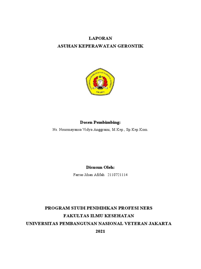 Laporan Askep Gerontik Lengkap | PDF