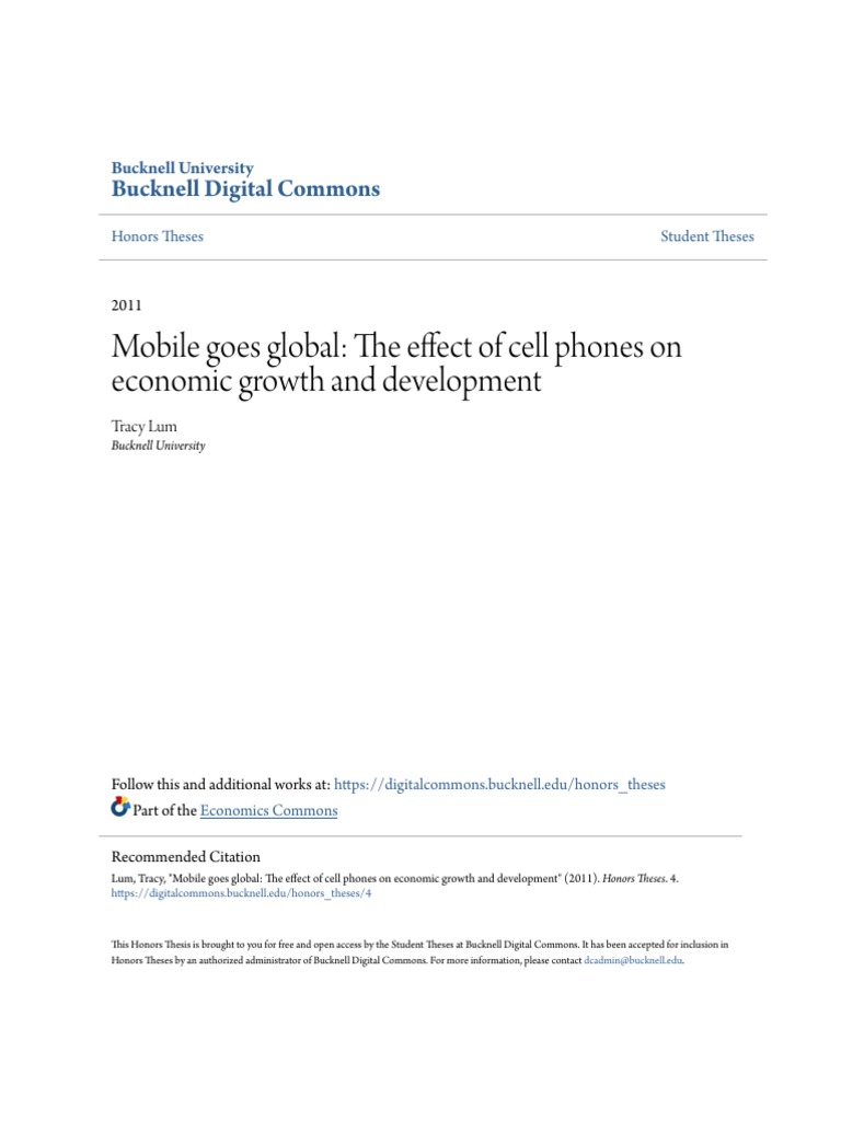 Impact of Mobile Phones on Economic Growth | PDF | Economic Growth ...