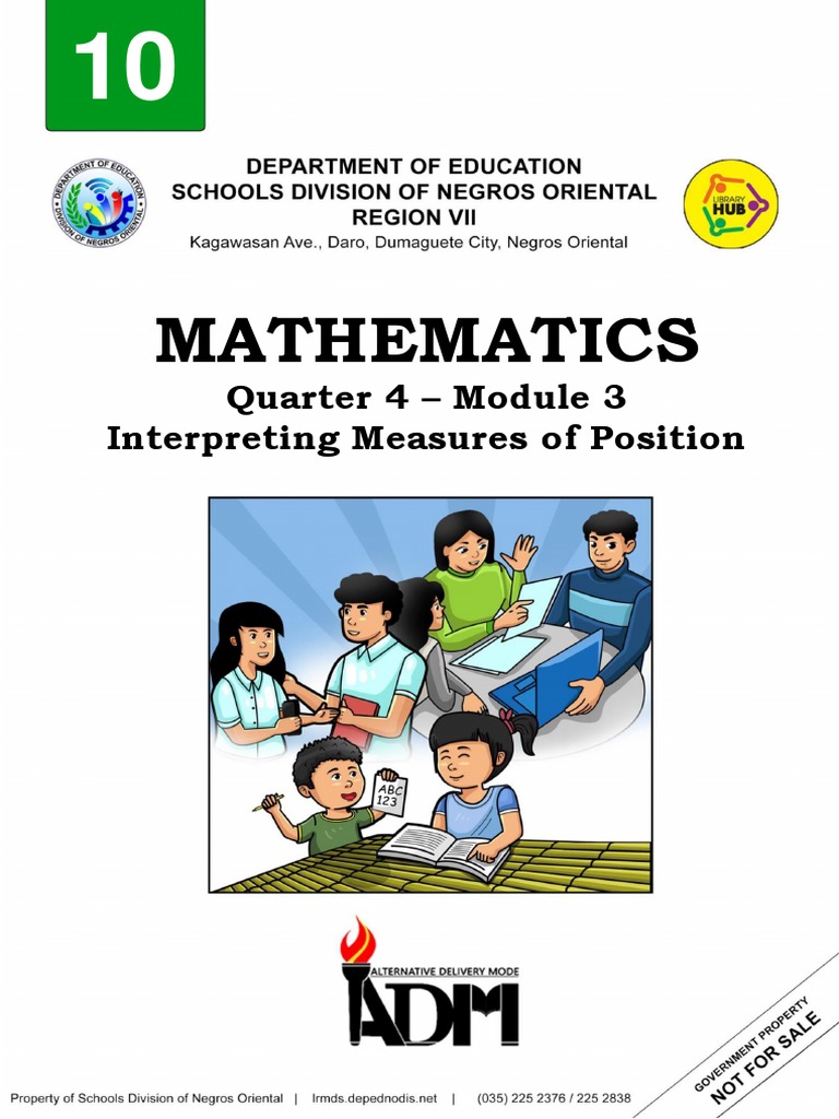 Mathematics: Quarter 4 - Module 3 Interpreting Measures of Position ...