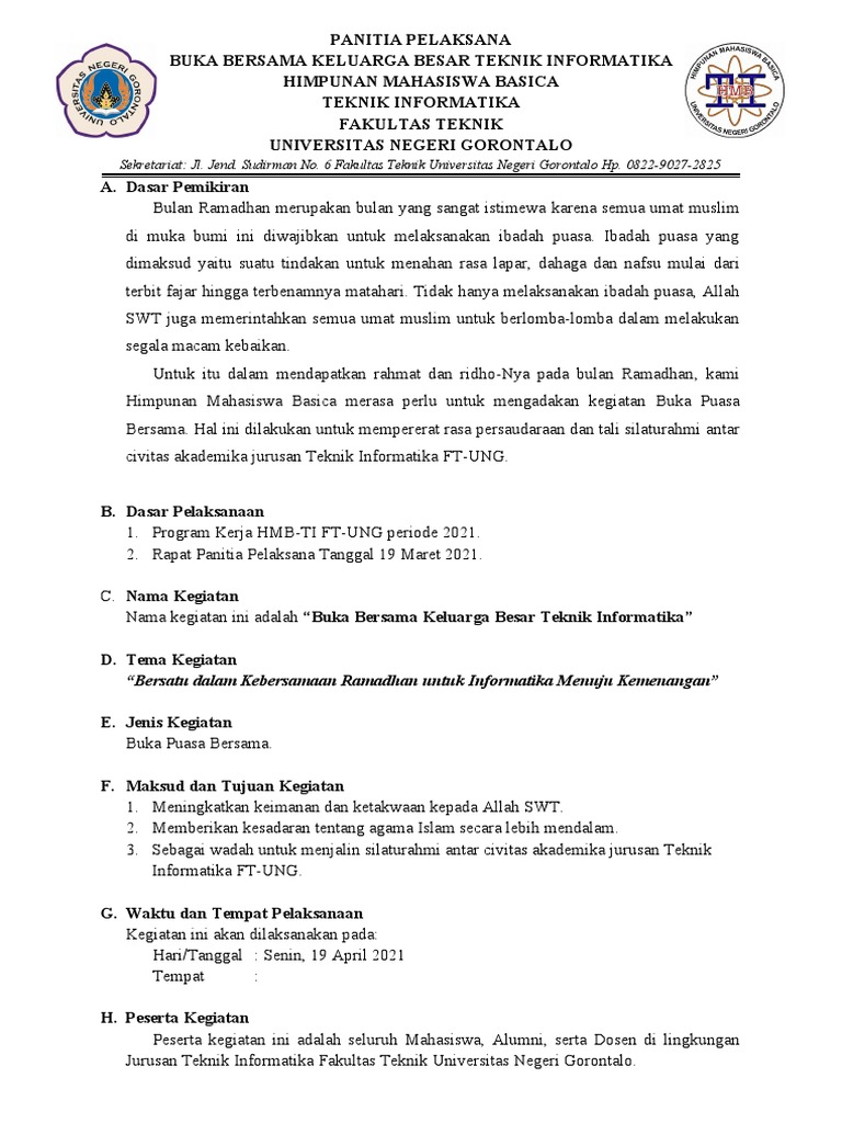 Isi Proposal Instansi | PDF