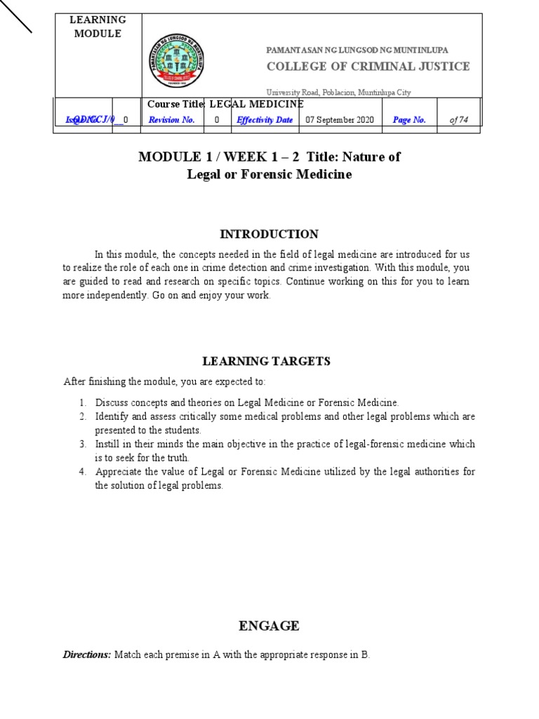 Legal-Med-Module For The Betterment | PDF | Autopsy | Skull